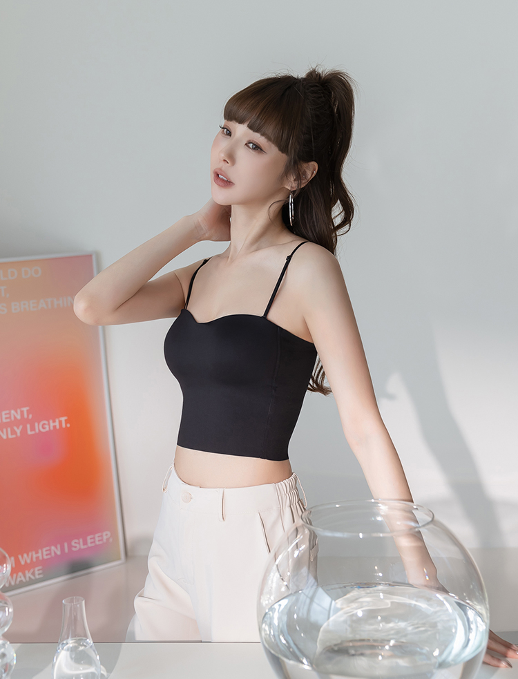 冰絲無痕透氣微V領細肩BRA TOP - dp內衣 貼心為妳｜DEPIC品牌訂製 穿出妳的自信