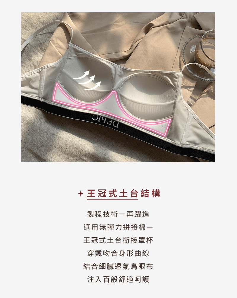 Daily-弧面立體美胸U領無鋼圈訂製棉內衣組 - dp內衣 貼心為妳｜DEPIC品牌訂製 穿出妳的自信